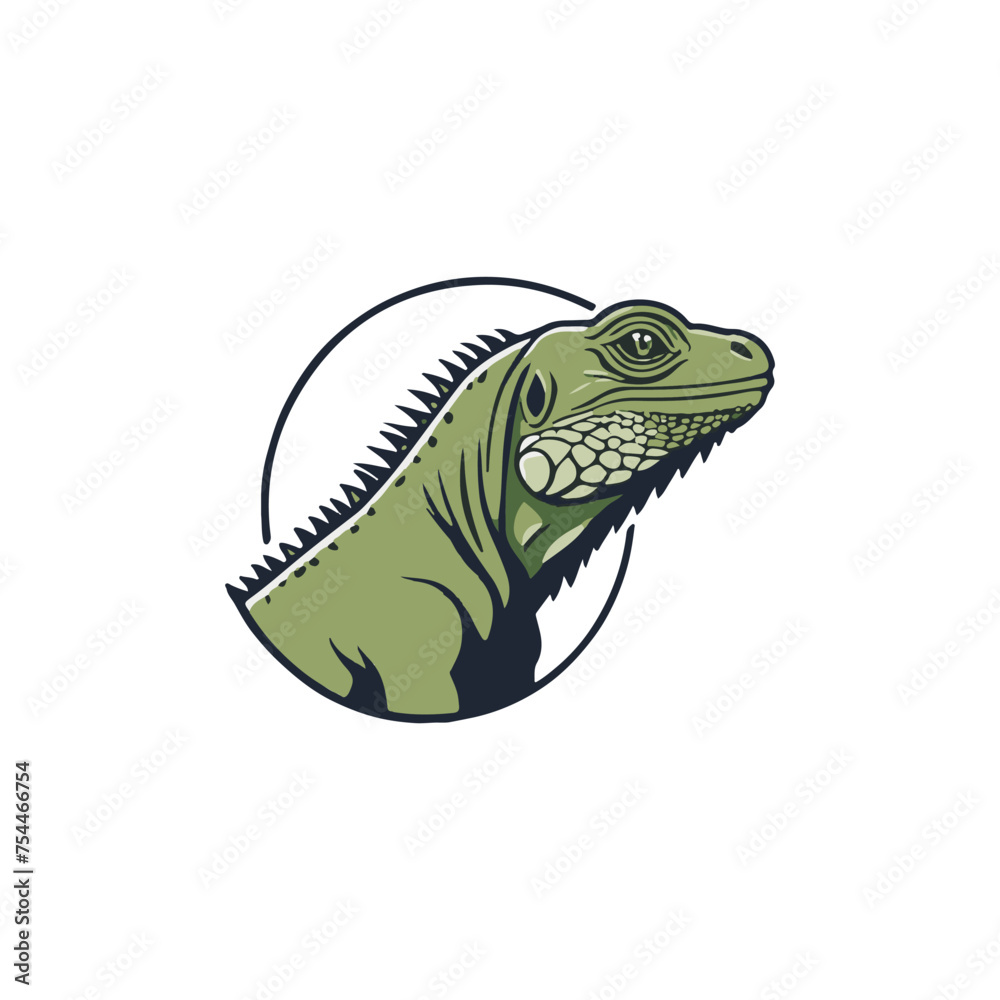 Iguana mascot logo design vector with modern illustration concept style ...