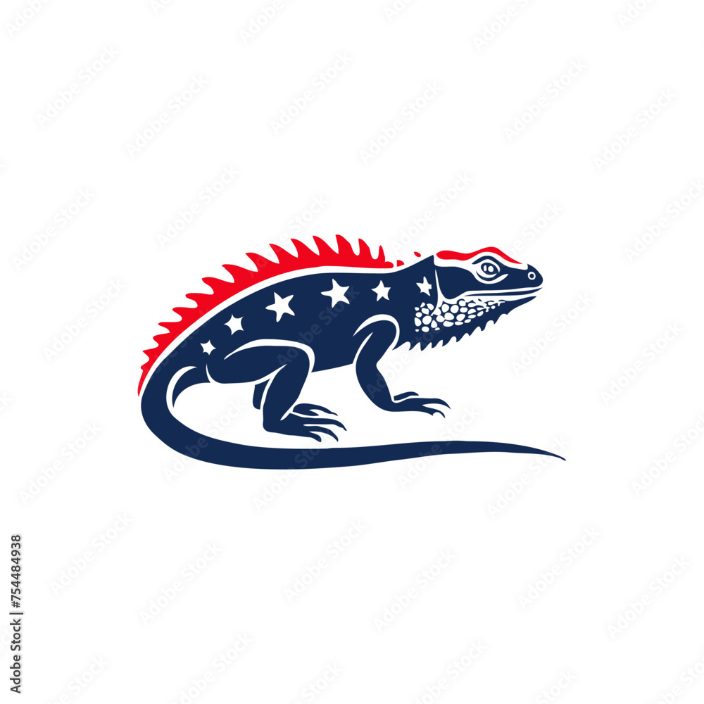 Iguana mascot logo design vector with modern illustration concept style ...