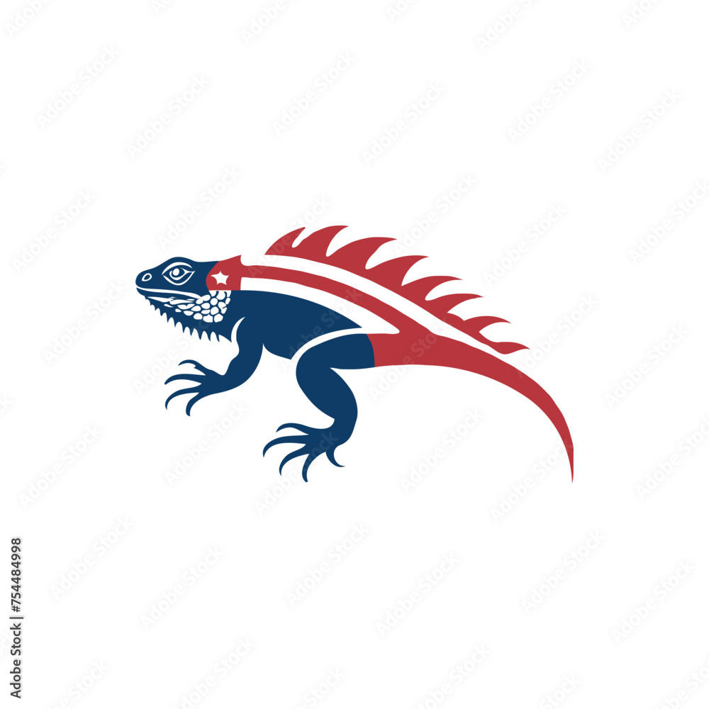 Vetor de Iguana mascot logo design vector with modern illustration ...