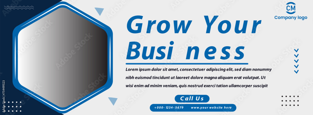 Grow your Facebook Cover design 2024 Stock Vector | Adobe Stock