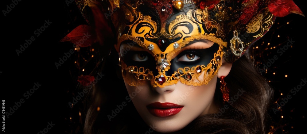 A woman is shown wearing a mask on her face, protecting herself from ...