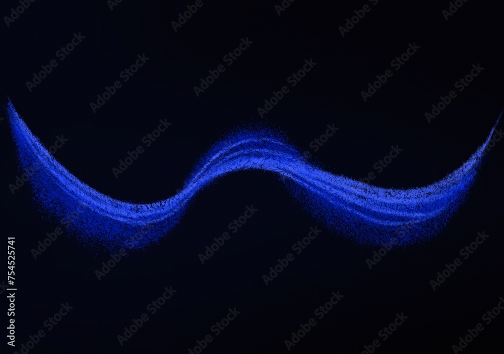 blue glitter wave frame border light effect Frame Border Background ...