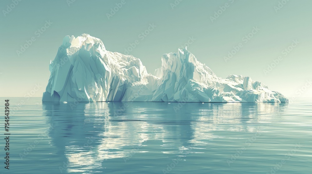 Polar ice caps melting into the ocean symbolize the primary cause of ...