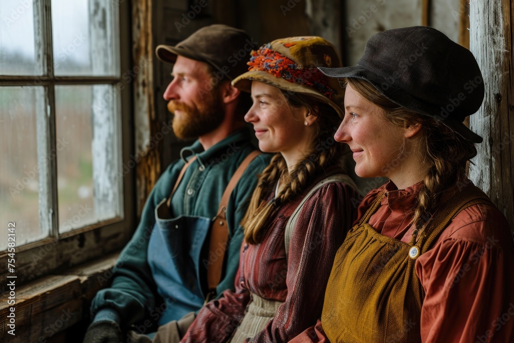 Fotografia do Stock: Portrayal of Amish people, traditional lifestyle ...