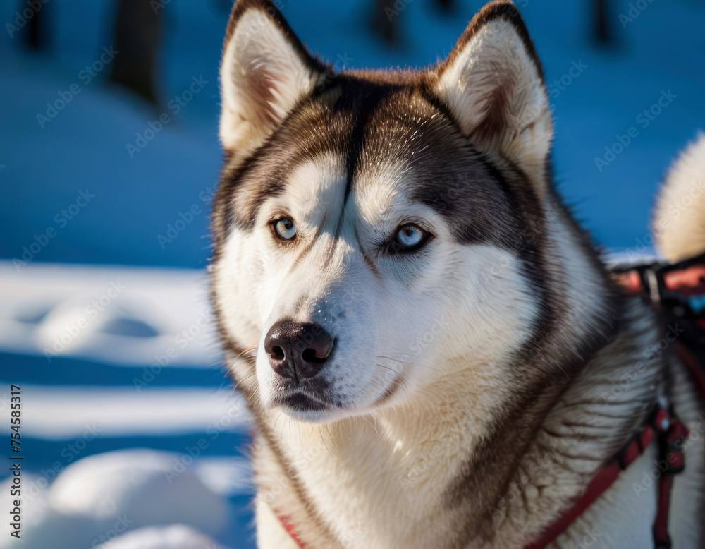 The Siberian Husky is a medium-sized working sled dog breed of Spitz ...