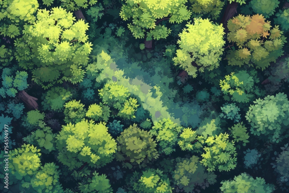 pixel map forest in the game. Pixelated forest for game map. pixelated ...