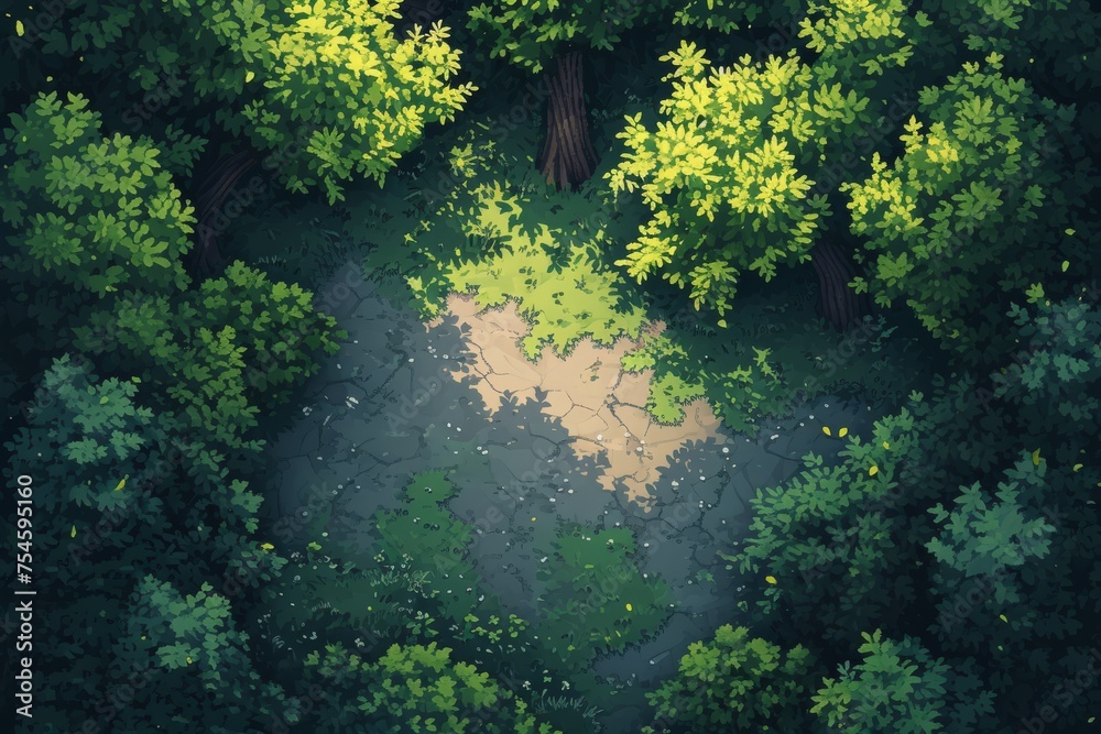 pixel map forest in the game. Pixelated forest for game map. pixelated ...