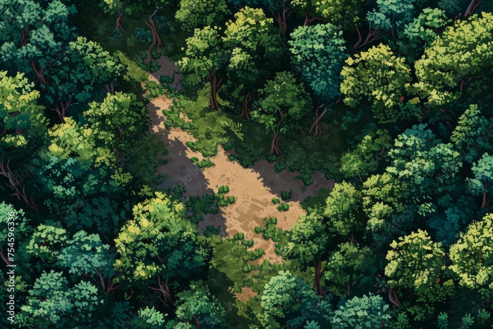 pixel map forest in the game. Pixelated forest for game map. pixelated ...