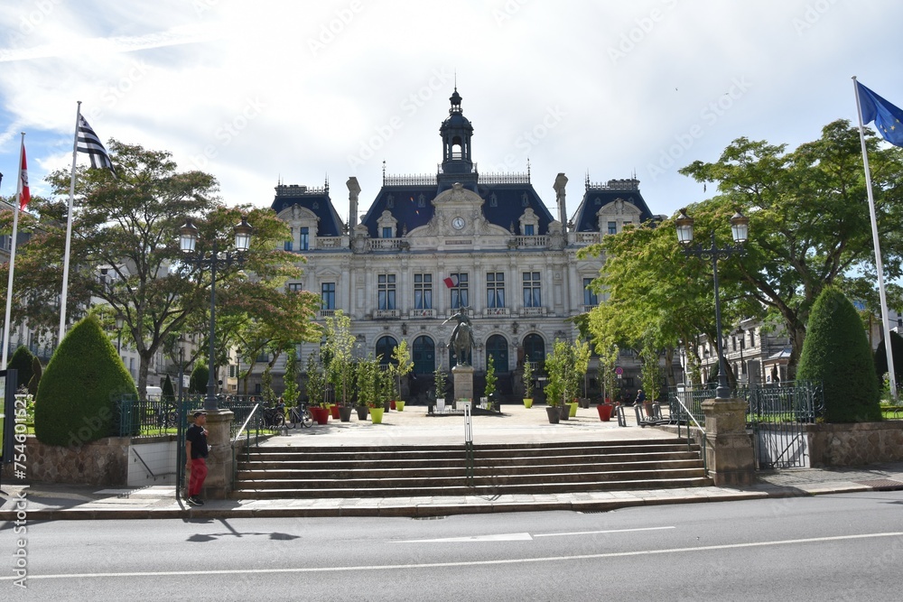 Stunning Stone Building Serving as Town Hall with Stone Steps and Touch ...