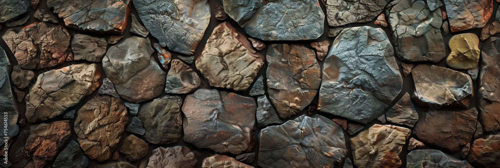 Masonry or stone wall texture. Rocks. Wide background place for text ...