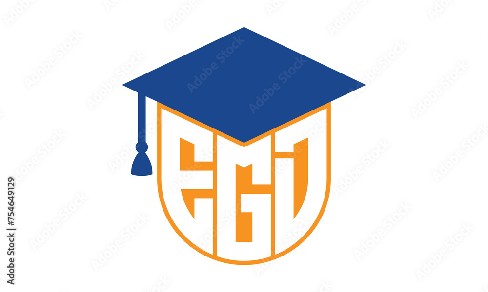 EGD initial letter academic logo design vector template. school college ...
