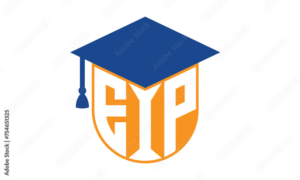 EIP initial letter academic logo design vector template. school college ...