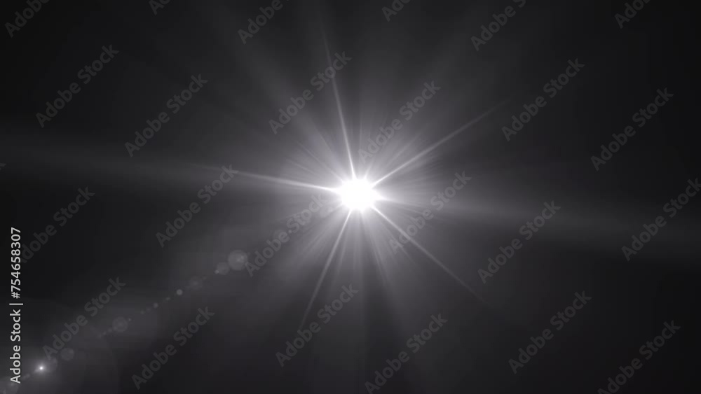 Loop optical lens flares flickering burst shine light animation ...