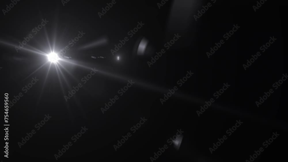 Vidéo Stock Optical lens flares light streaks shine ray flickering ...