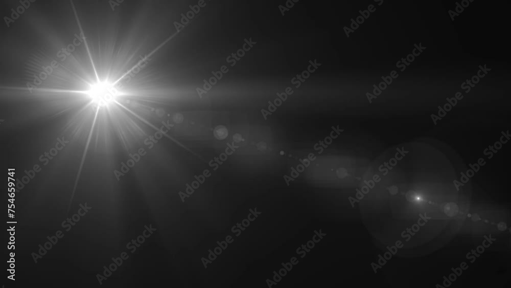 Optical Lens flare effect and shine ray moving Stock Video | Adobe Stock