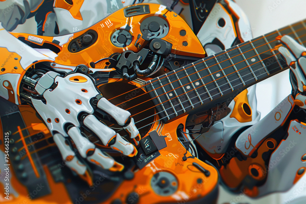 An intimate depiction of a cybernetics-enhanced high school boy tuning ...