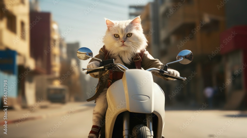 Portrait raider cat,raider cat is a cute cat and a funny, good-humored ...