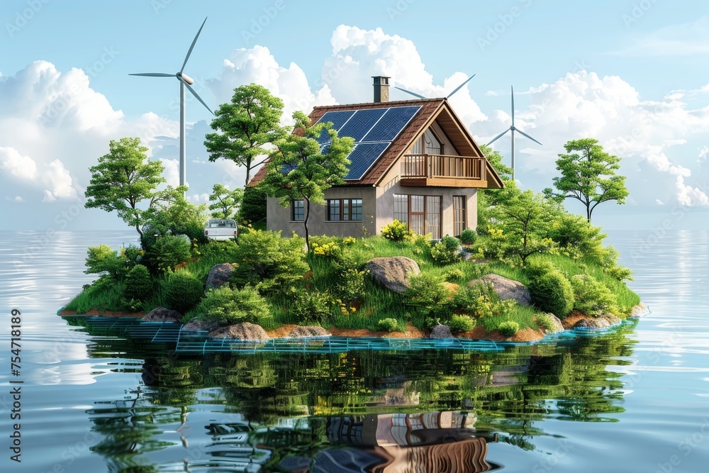 Smart Home Green home construction EV Wallbox & Connected lock ...