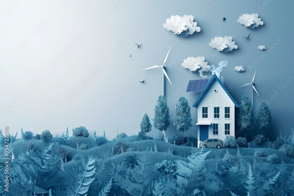 Poster Smart Home Home automation ecosystem EV Electric Car Wallbox & Sustainability reporting ...