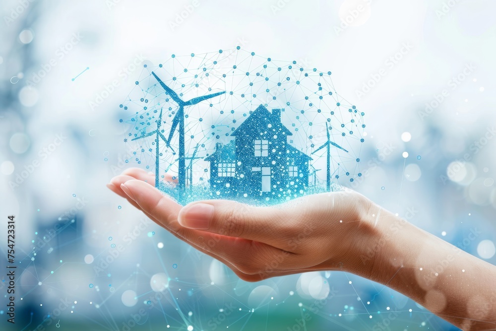 Smart Home Tax deduction EV Electric Car Wallbox & pointing. Renewable ...