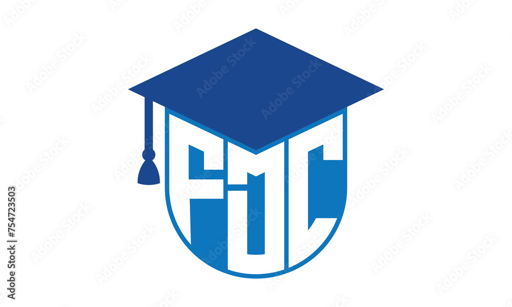 FDC initial letter academic logo design vector template. school college ...