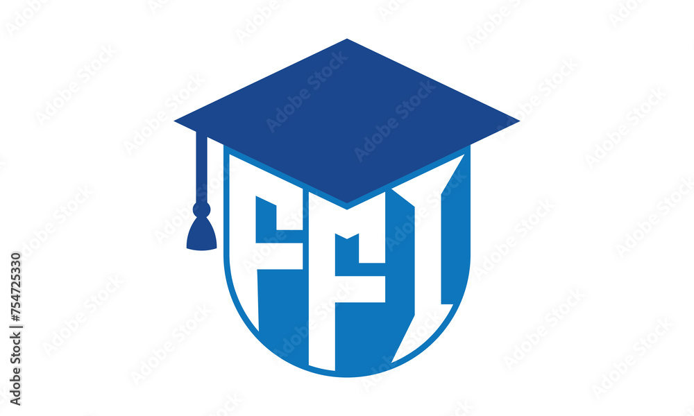 FFI initial letter academic logo design vector template. school college logo, university logo ...