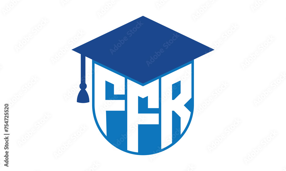FFR initial letter academic logo design vector template. school college ...