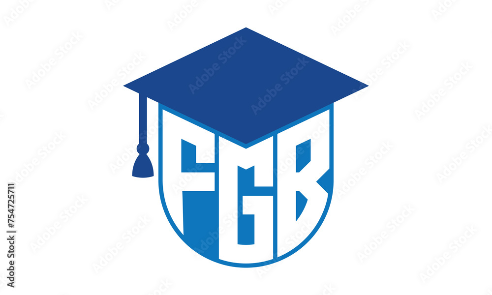FGB initial letter academic logo design vector template. school college ...