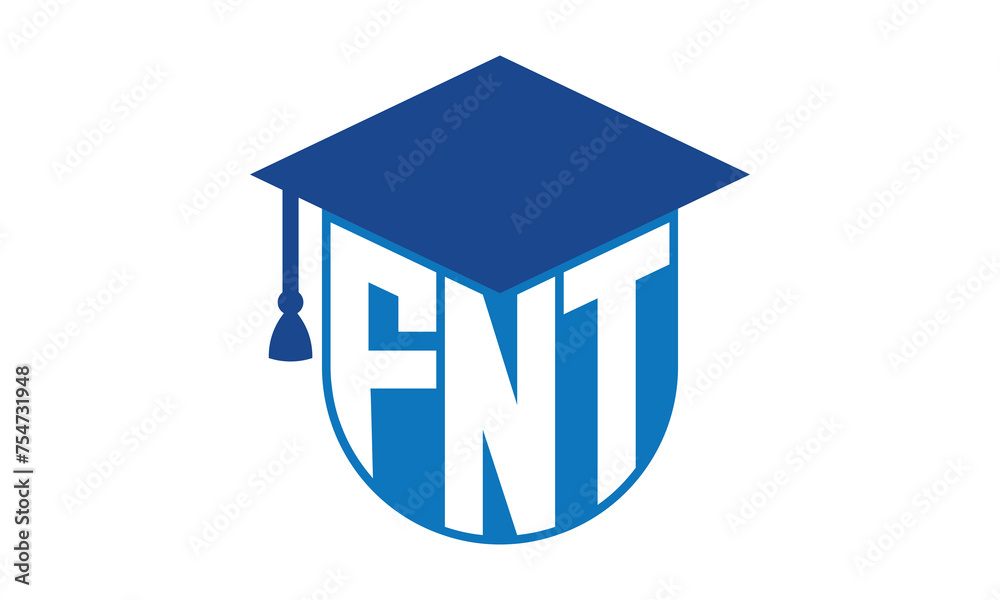 FNT initial letter academic logo design vector template. school college ...