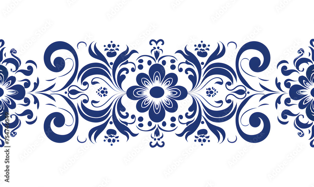 islamic navy blue ornament frame line vector design with curved pattern ...