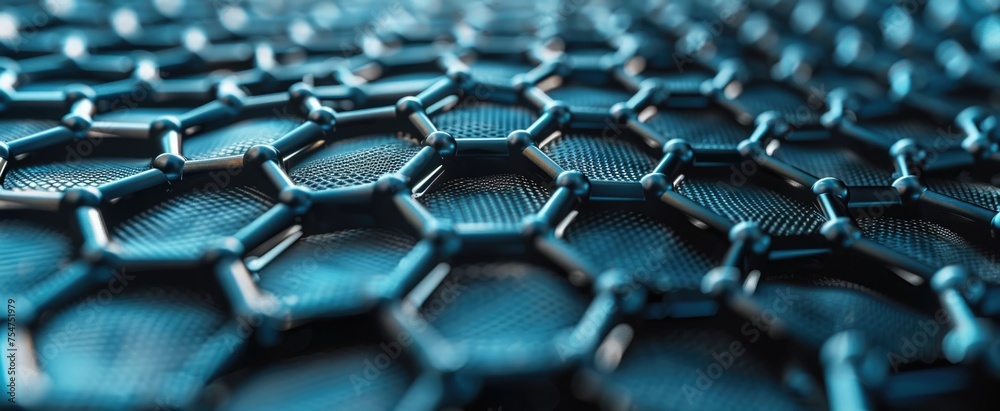 Detailed view of graphene texture, highlighting its flexibility and ...