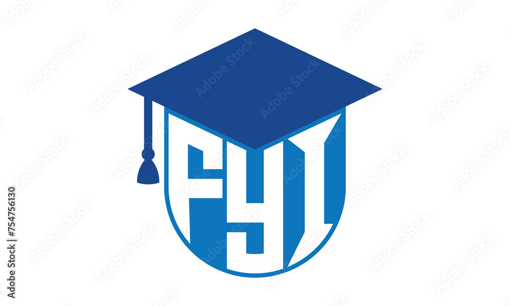 FYI initial letter academic logo design vector template. school college ...