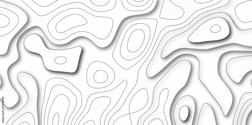 Modern Topographic map background geographic line map with elevation ...