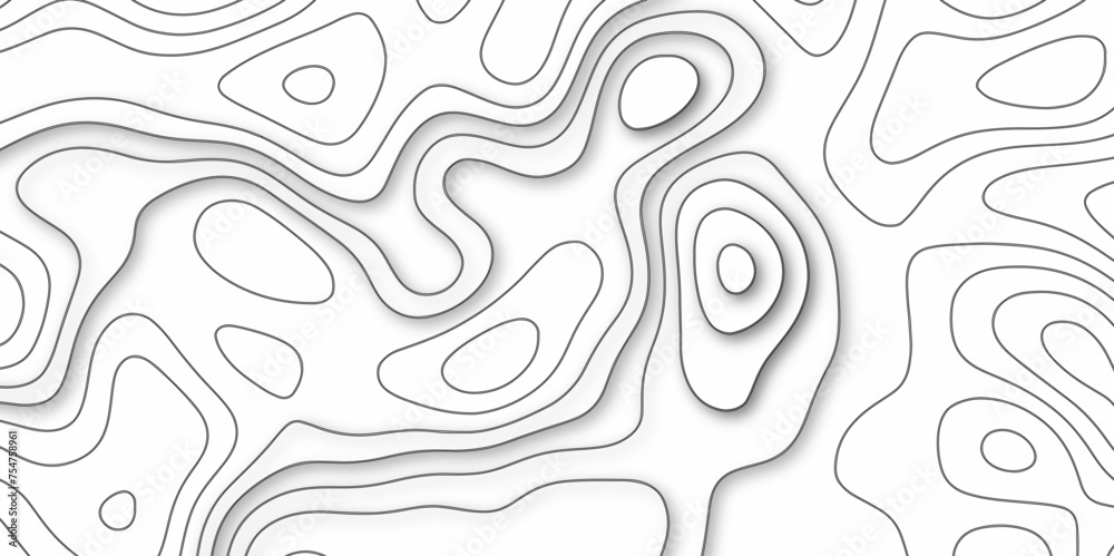 Modern Topographic map background geographic line map with elevation ...