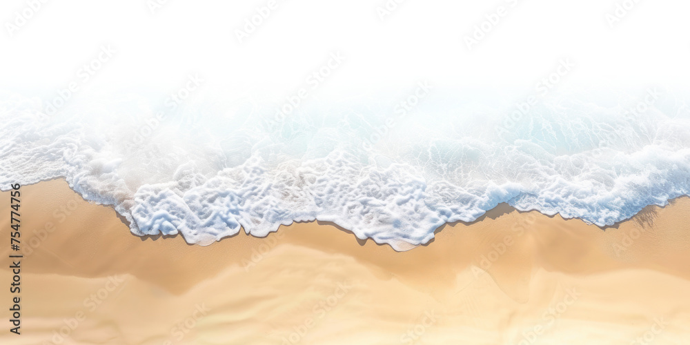 Top view waves on the sand beach summer holiday vacation concept ...