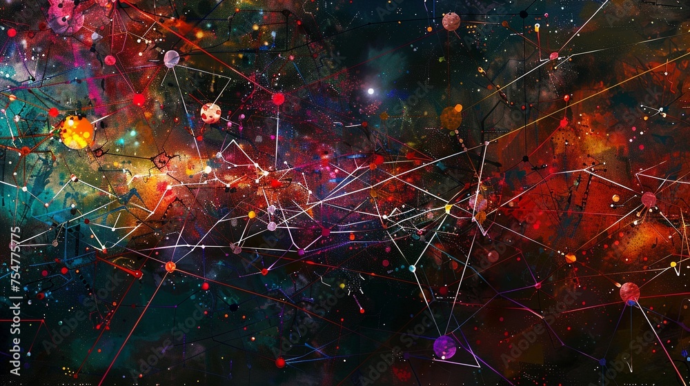 Digital Painting of How does the network line connect stream facilitate ...