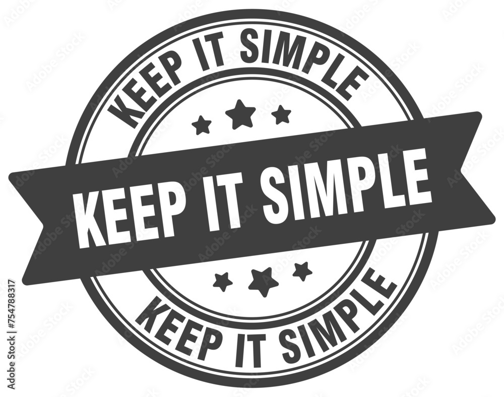 keep it simple stamp. keep it simple label on transparent background ...