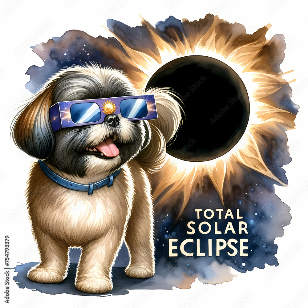 Total Solar Eclipse, Solar Eclipse with Dogs Stock Photo | Adobe Stock