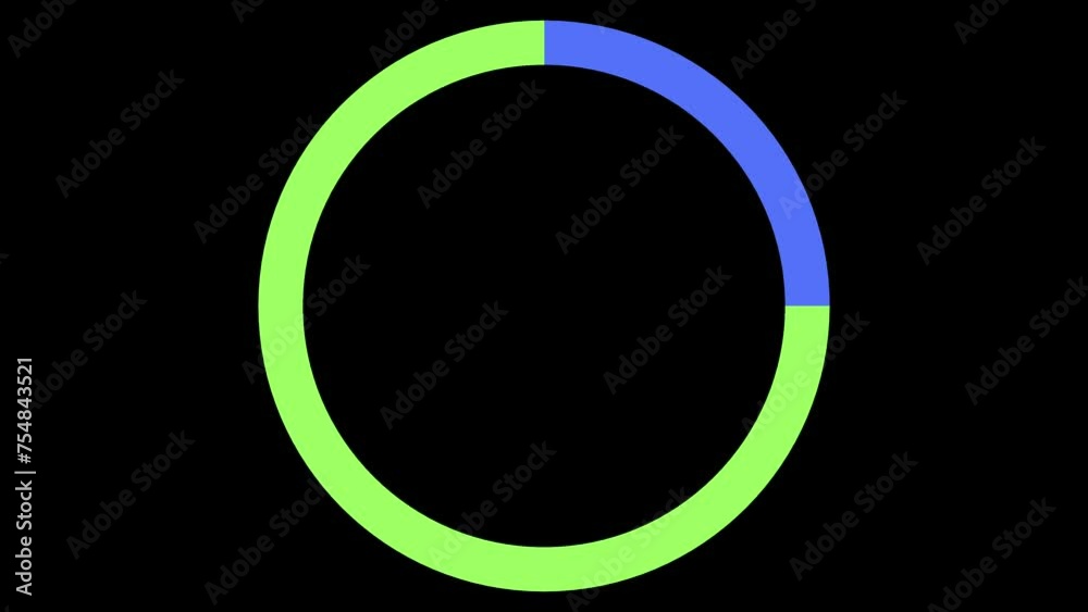 Loading circle icon animation on black background. 4K clip seamless ...
