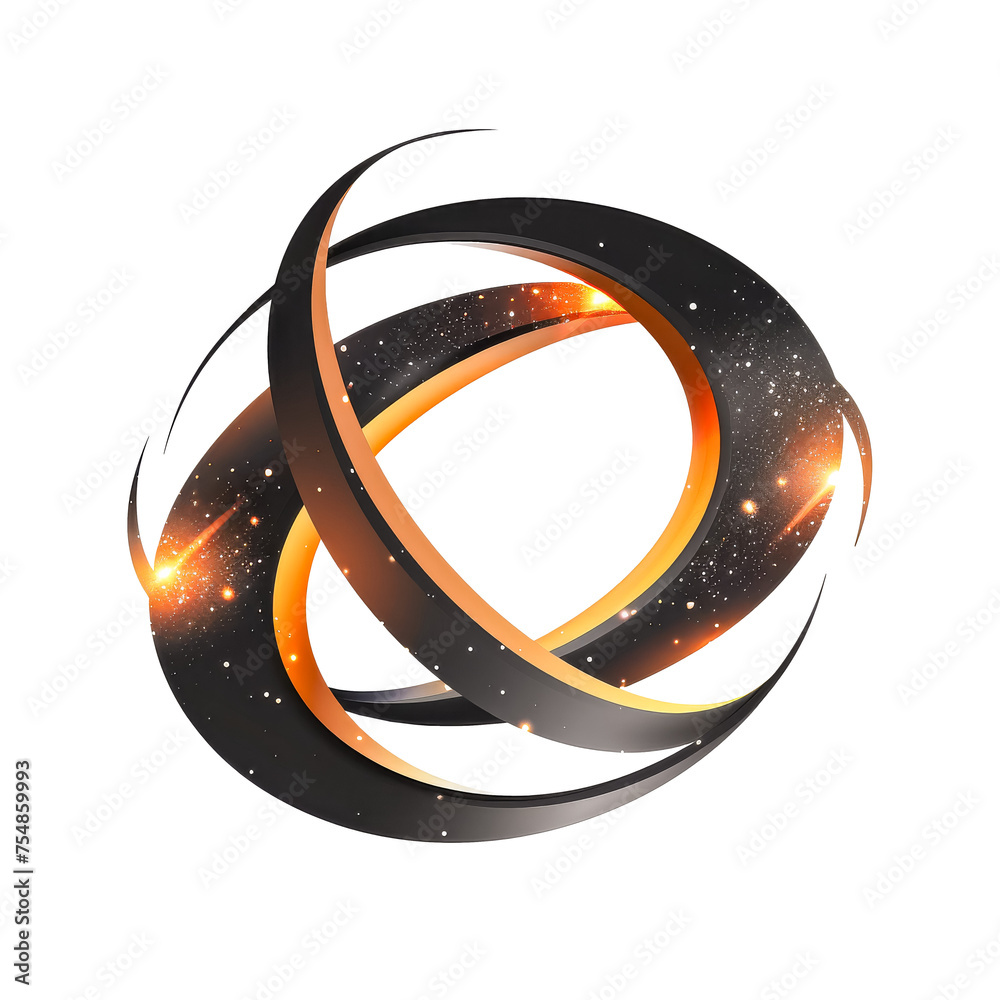 futuristic logo on a transparent white background, 3d render ...