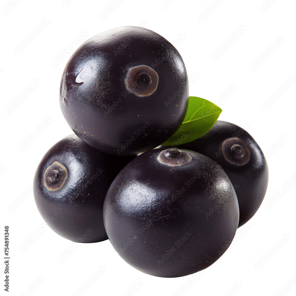Fresh acai fruit isolated on transparent, white background Stock Photo ...