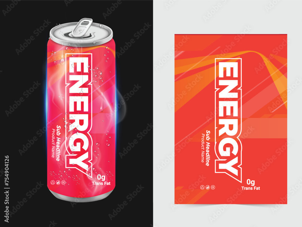drink label design, soft drink label design. Soda can label vector ...