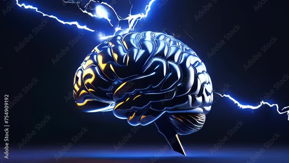 A Brain caught in the storm giving off lightning- Brain Storming ...