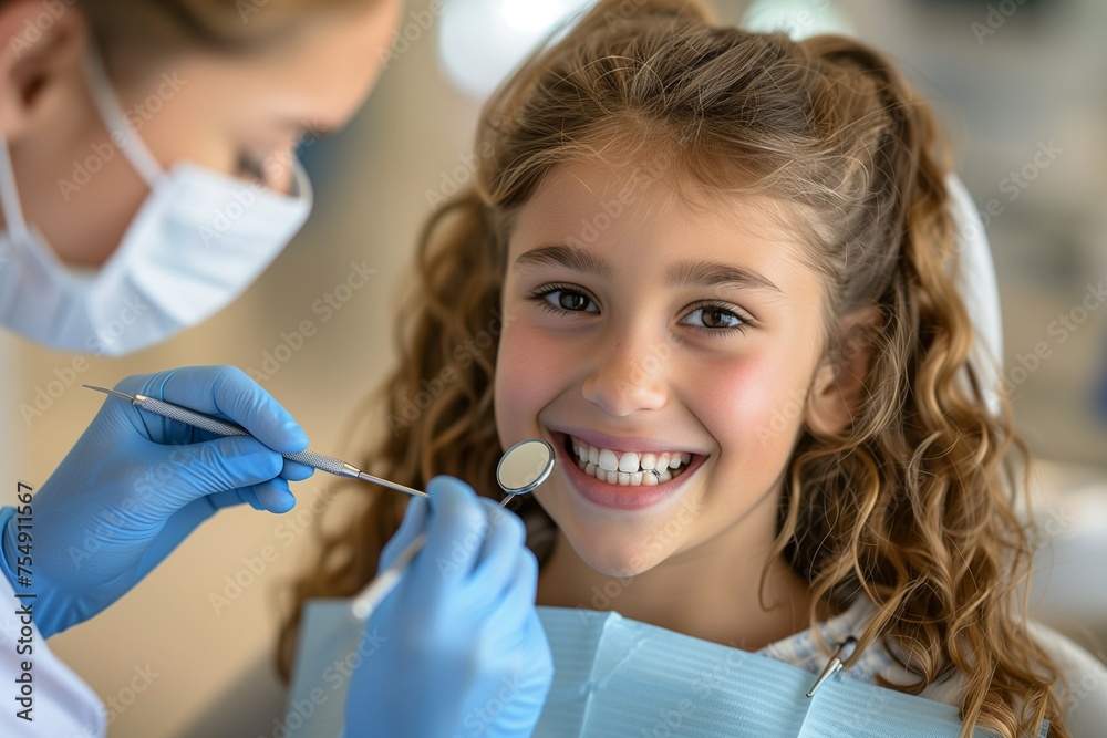 Female Dentist, Graced with Warmth, Shares a Gentle Smile as She ...
