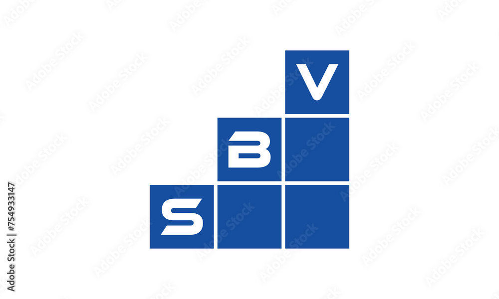 SBV initial letter financial logo design vector template. economics ...