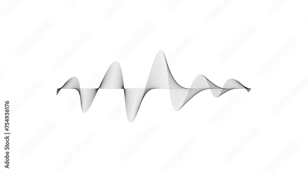 colorful vector design illustration of dynamic sound waves, radio ...