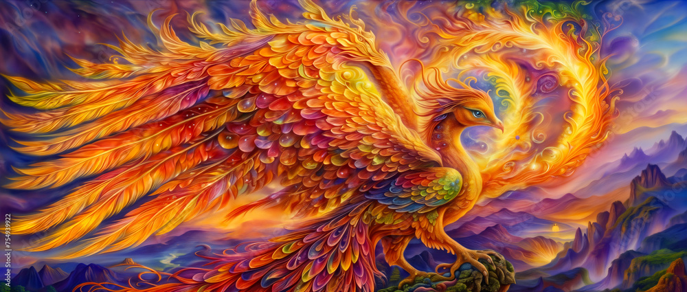 Fire burning Phoenix Bird. phoenix in fire, phoenix rising, fiery bird ...