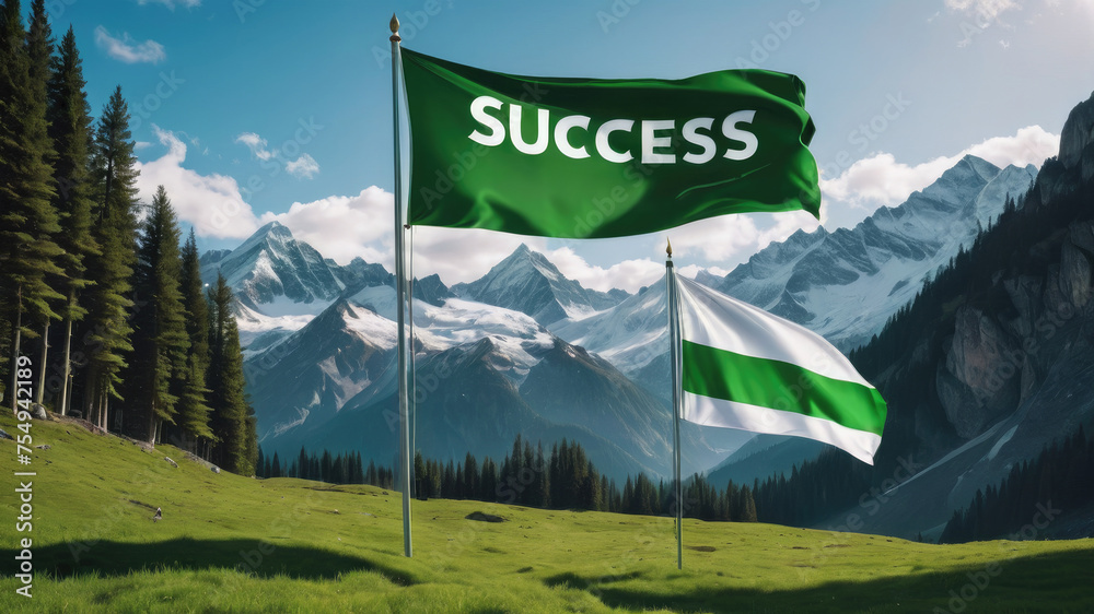 F.lags on the mountain, success flag images, success green flag ...