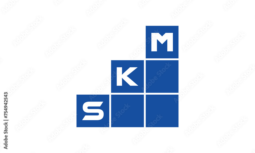 SKM initial letter financial logo design vector template. economics ...