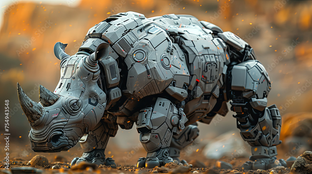 In the wilderness of innovation, the mechanical rhino symbolizes the ...